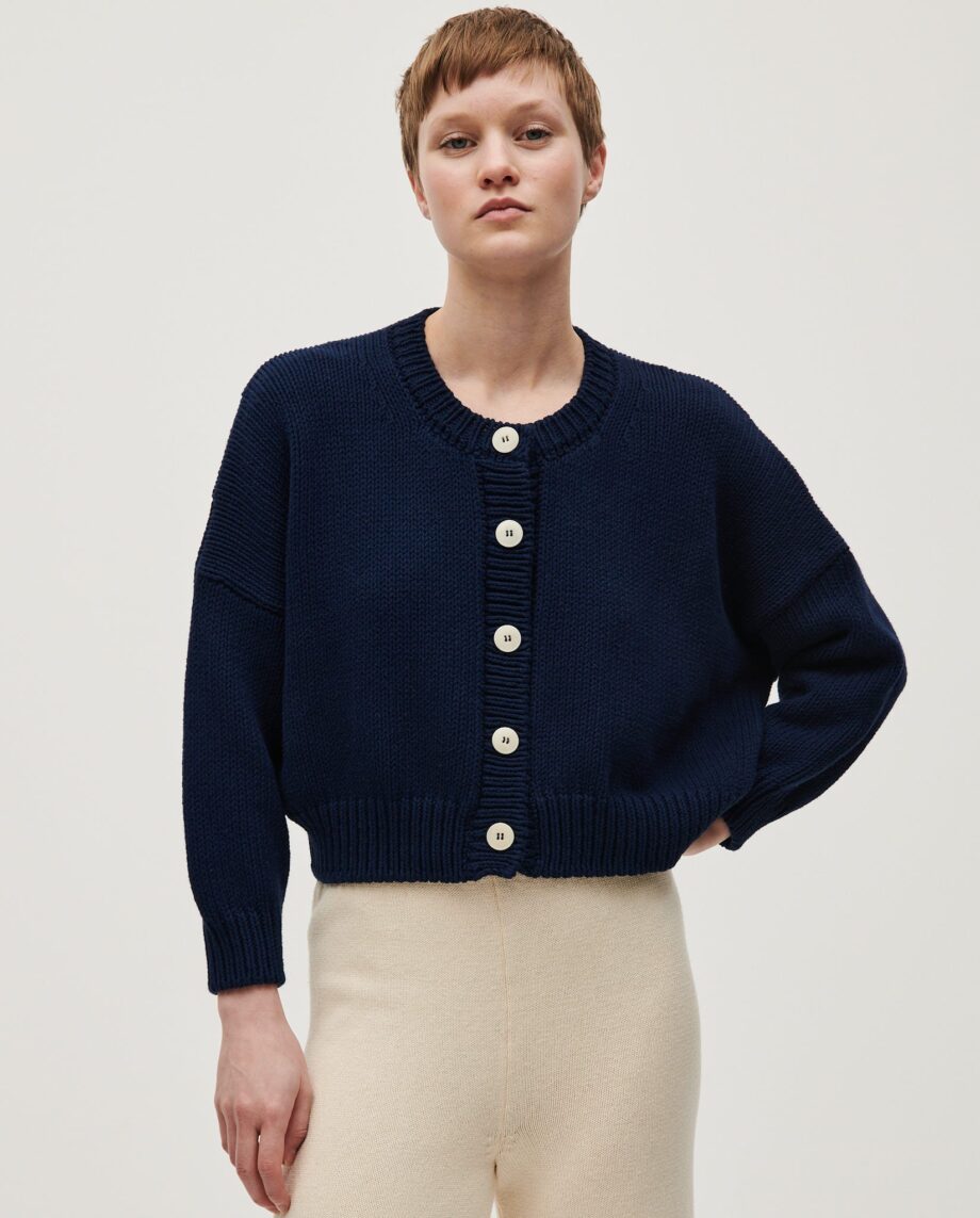 cardigan no14 navy – babaà