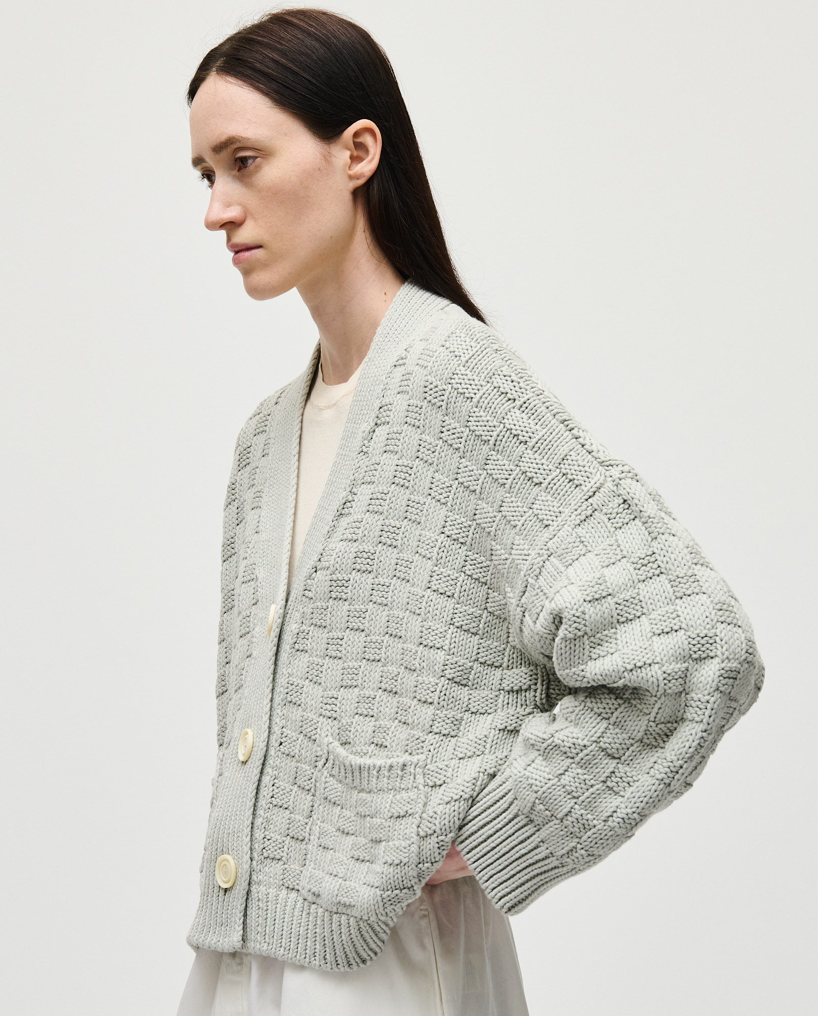 cardigan no3 chalk – babaà